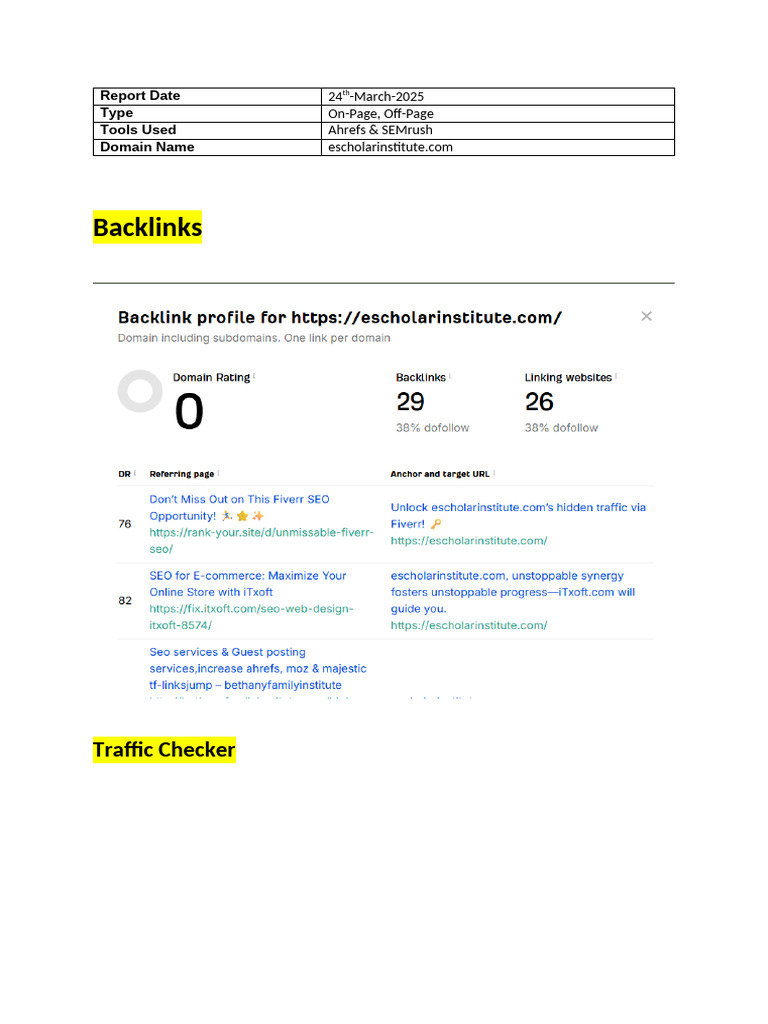 SEO Report | PDF
