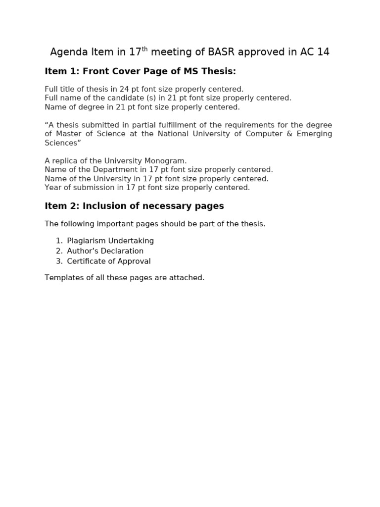 MS Thesis Pages and - Front-Cover Approved | PDF | Thesis | Academia