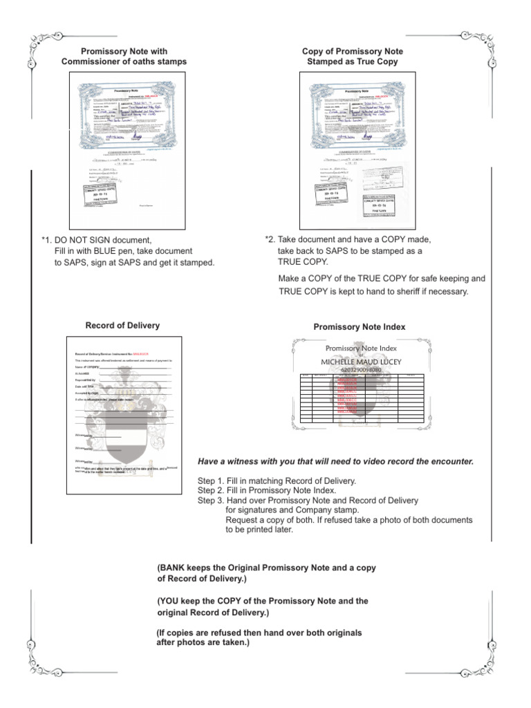 Promissory Note Instructions Bank Lawyer | PDF | Common Law