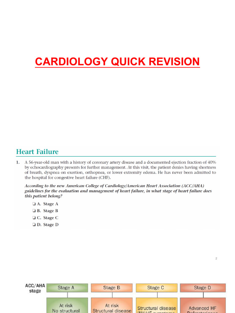 Cardiology Quick Revision Final | PDF