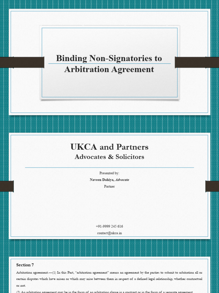 Binding Non Signatories To Arbitration Agreement Read Only Compressed | PDF | Arbitration | Tribunal