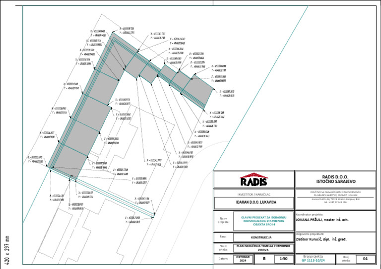 O4 04 Plan Iskolcenjai Potporni Zidovi O1 | PDF