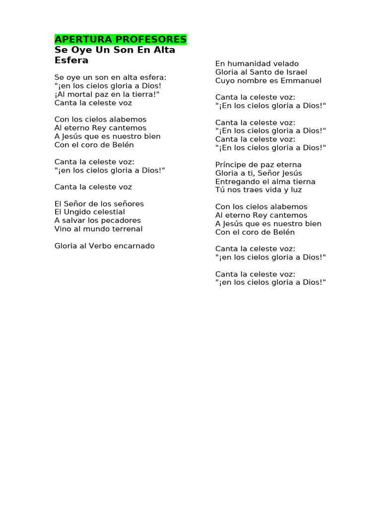 Celebración Musical de Navidad y Fe | PDF | Cielo | Creencia religiosa ...
