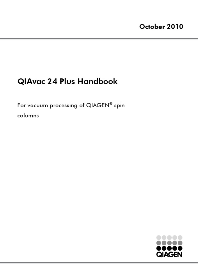 QIAvac 24 Plus Handbook | PDF | Qiagen | Virus