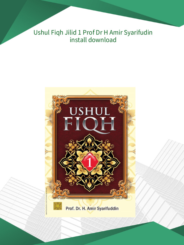 Ushul Fiqh Jilid 1 Prof DR H Amir Syarifudin PDF Download | PDF