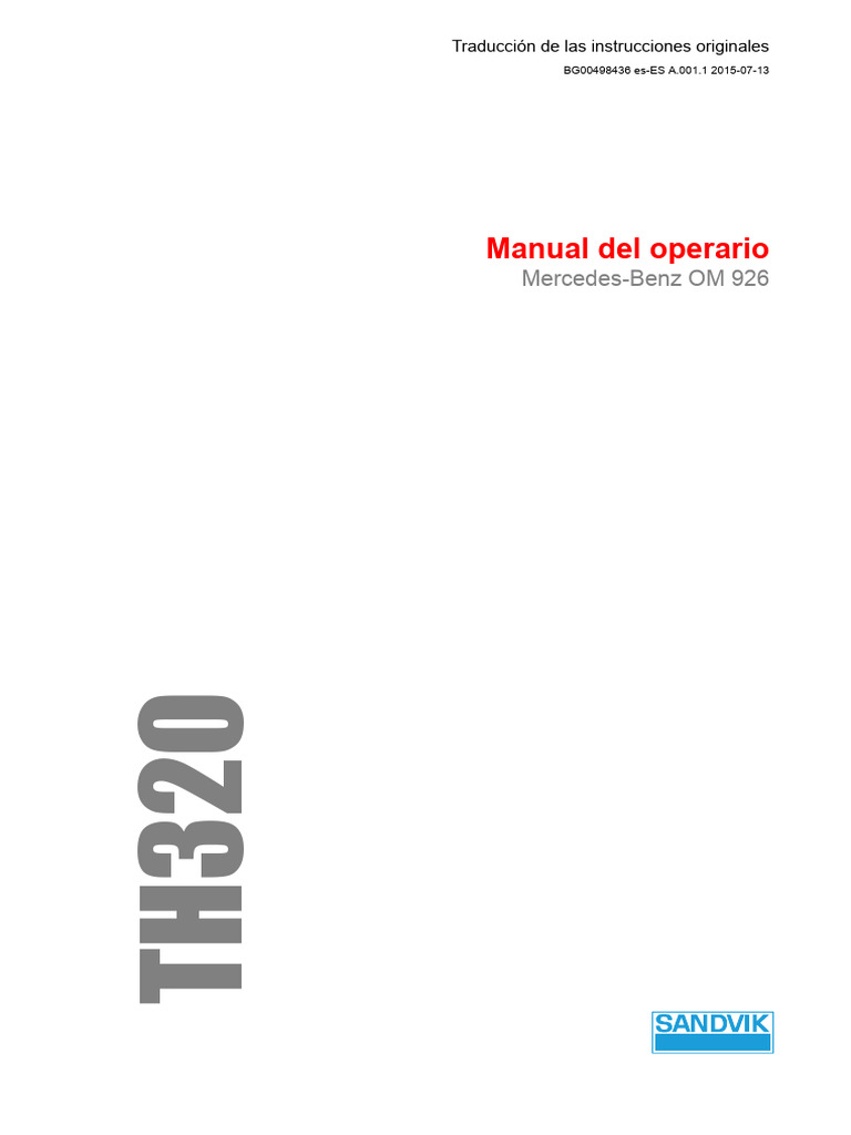 Manual Operator - DUMPER TH320 | PDF | Propiedad | Derechos de autor