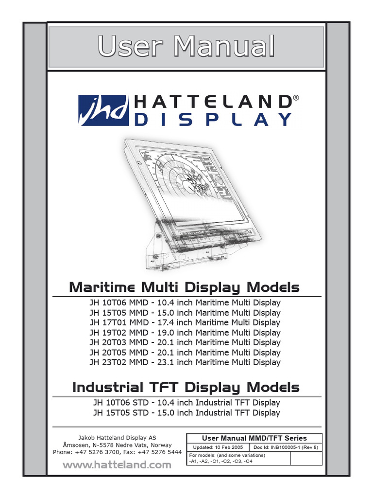 Hattelund TFT Display User Man | PDF | Touchscreen | Capacitor