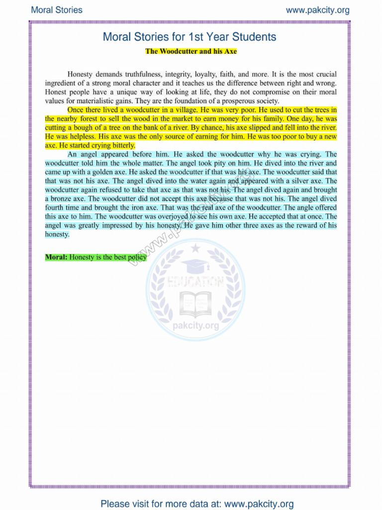 11 Class English Stories | PDF
