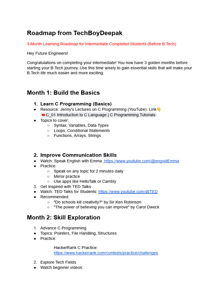 Roadmap From Inter Completed Students | PDF