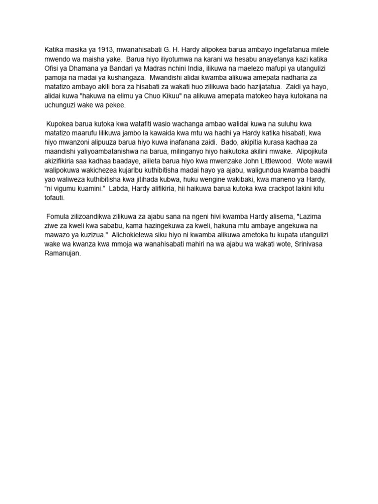 Historia Fupi | PDF