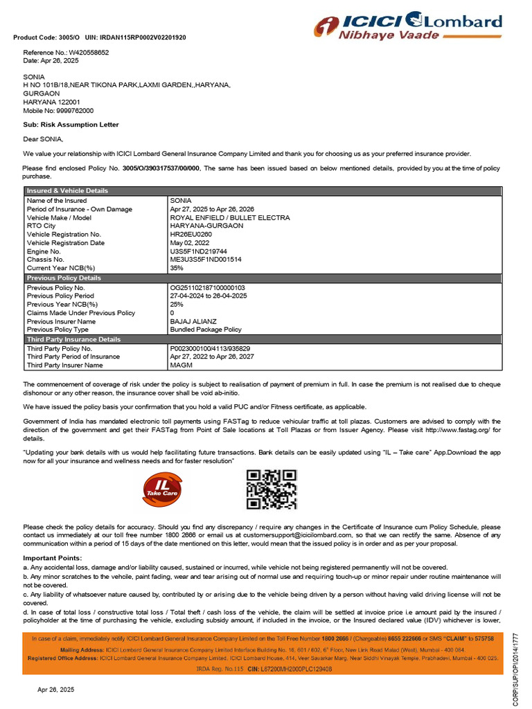 3005_O_390317537_00_000HR26EU0260 | PDF | Insurance | Pro Rata