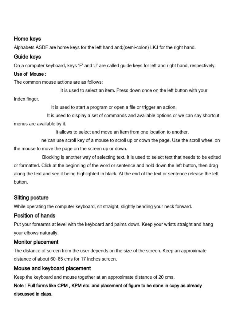 Unit 2 Data Entry and Keyboarding Skills | PDF