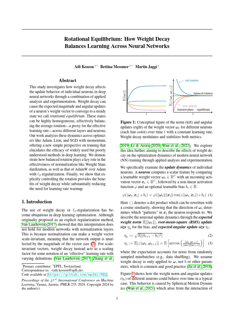 Weight Decay Dynamics in Neural Networks | PDF | Euclidean Vector ...