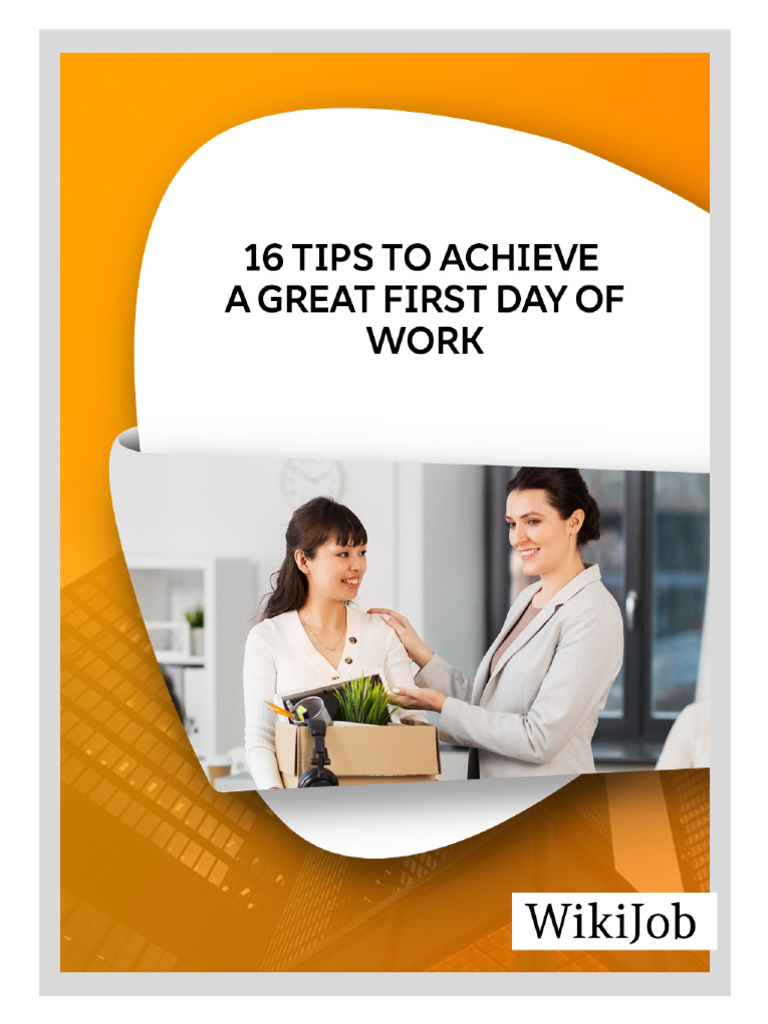 16 Tips To Achieve A Great First Day of Work | PDF | Meditation ...