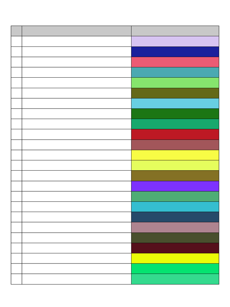 Vendor Color Codes | PDF