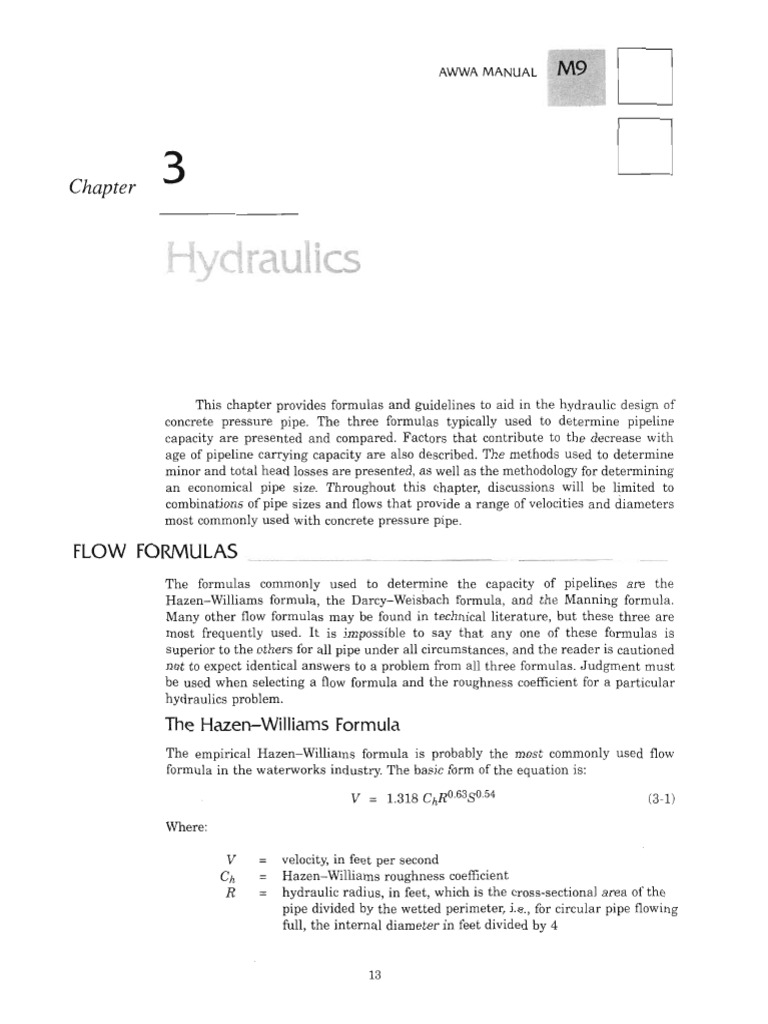 AWWA M9 - Chapter 3 | PDF