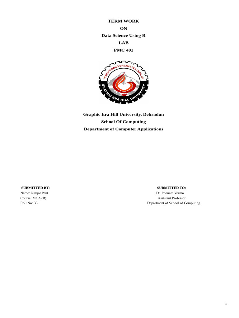 Data Science Projects in R | PDF | Errors And Residuals | Applied ...