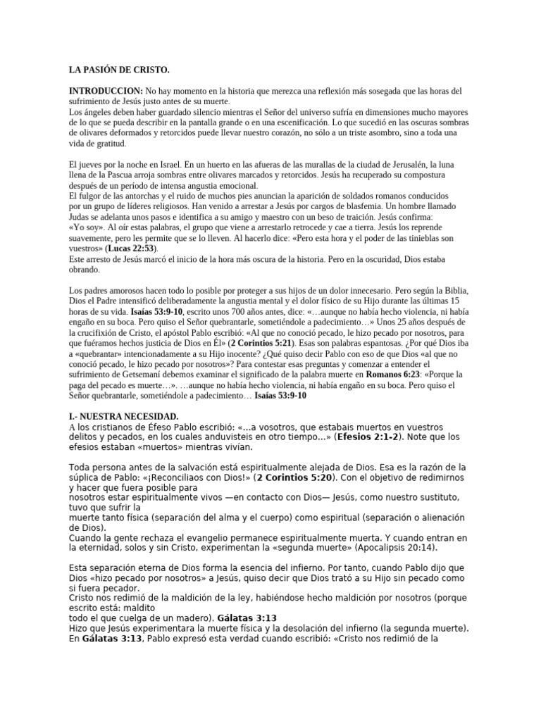 La Pasión de Cristo | PDF | Jesús | Cristo (título)