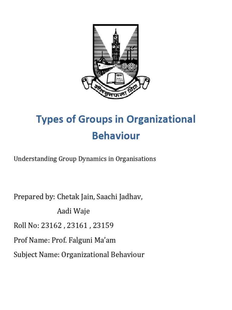 Types - of - Groups Word Presentation PDF | PDF | Employment | Goal