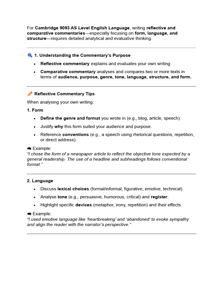 Comparative and Reflective Analysis | PDF | Rhetoric | Narrative