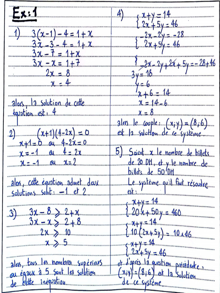 Correction Examen Regional Mathematiques 3APIC Marrakech 2024 | PDF