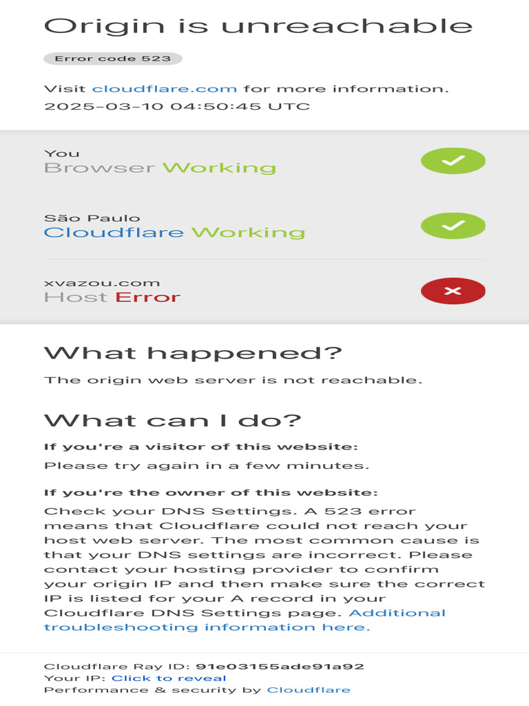 523 Origin Is Unreachable | PDF