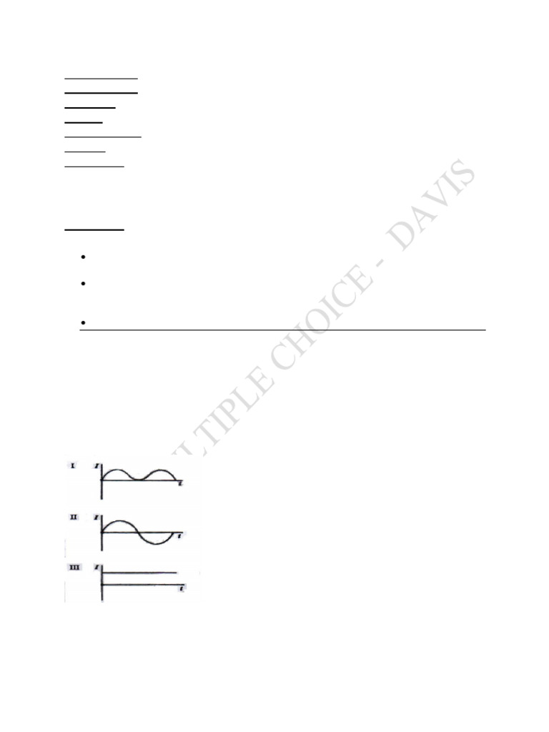 Multiple Choice Items by Topic - Section D-1 | PDF | Resistor | Series ...