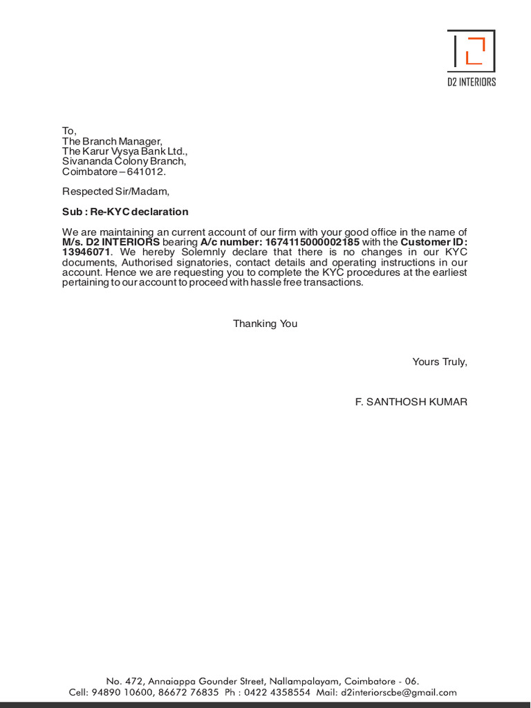 KYC Letter | PDF