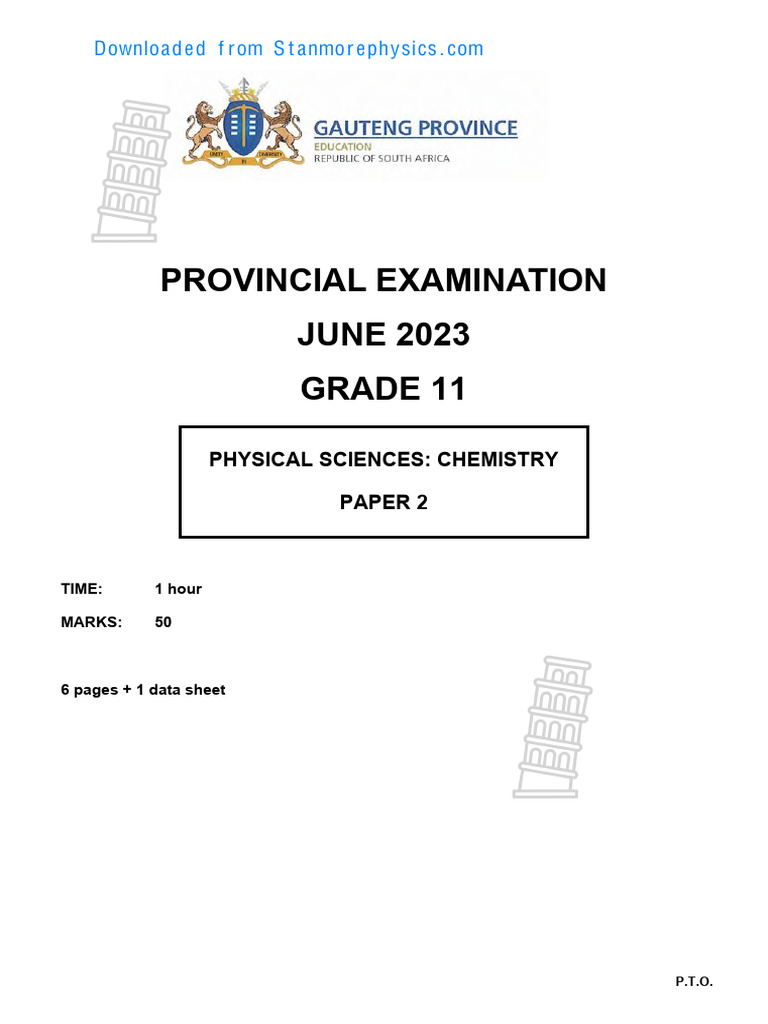 WP Contentuploads202405GP Physical Science Grade 11 June 2023 P2 and ...