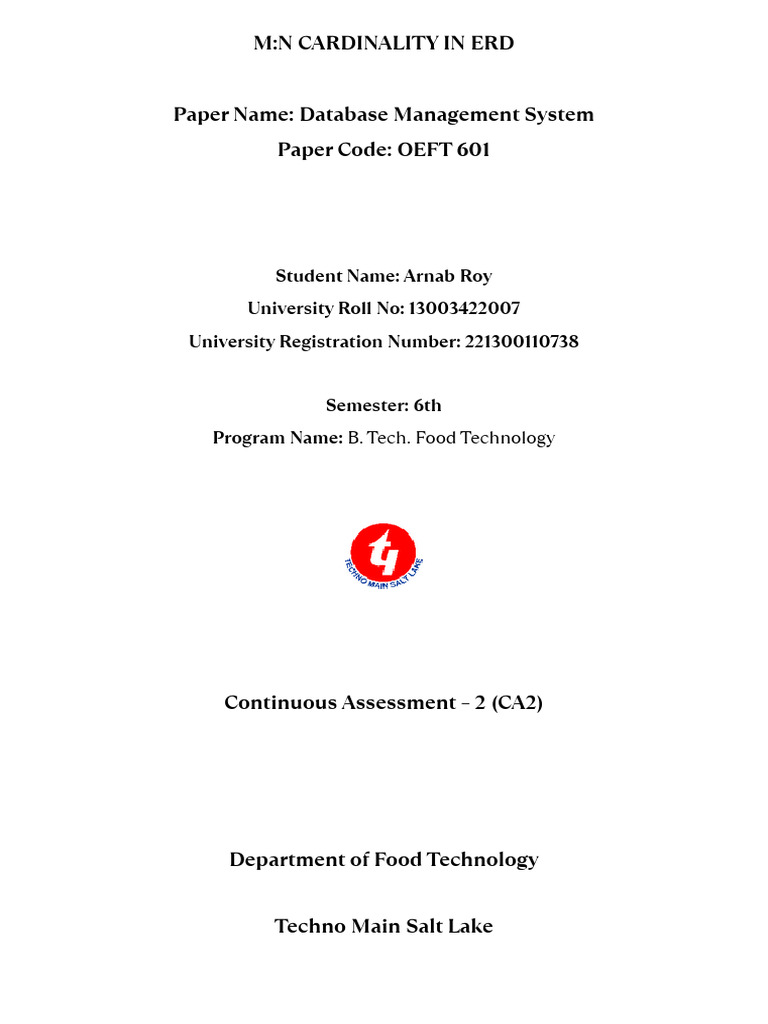 CA2 - Report Template - IT | PDF