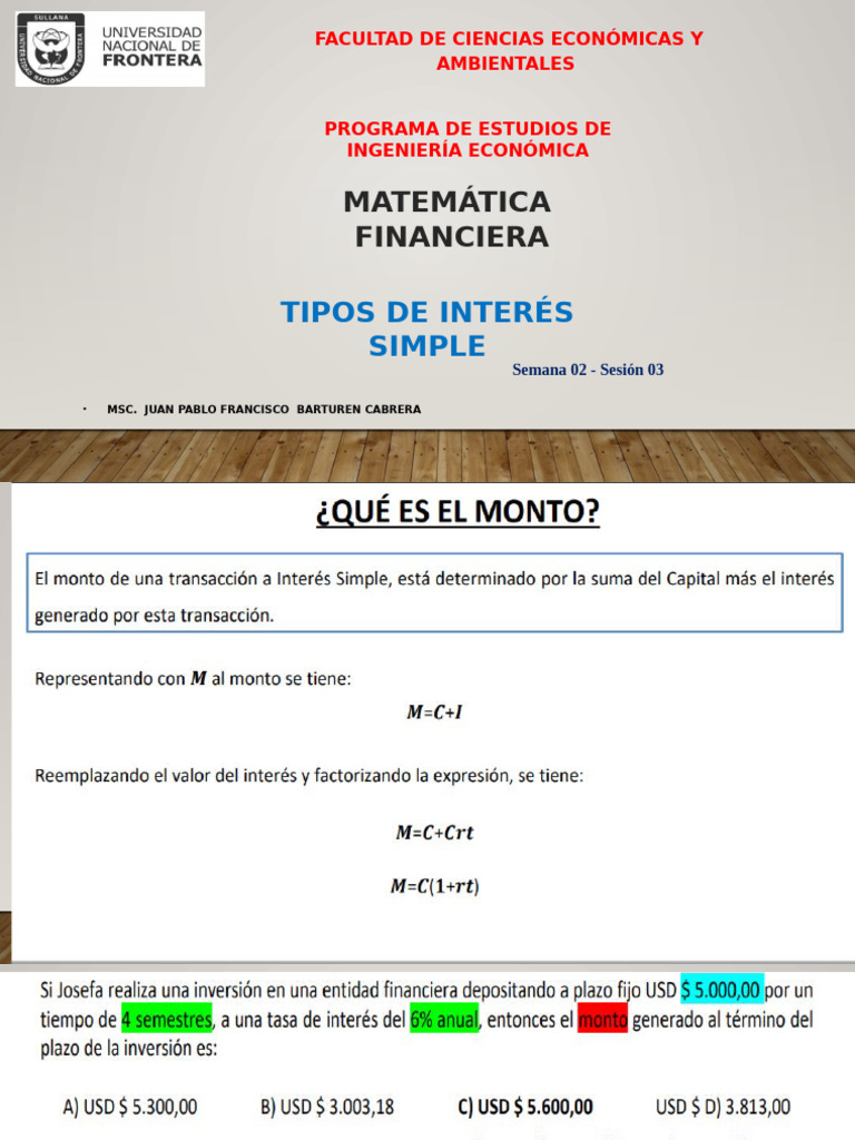Los Tipos de Interés Simple | PDF | Economias