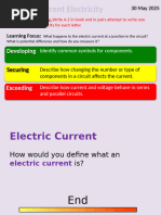 Electric Current and Potential Difference Guide For KS3 Physics ...
