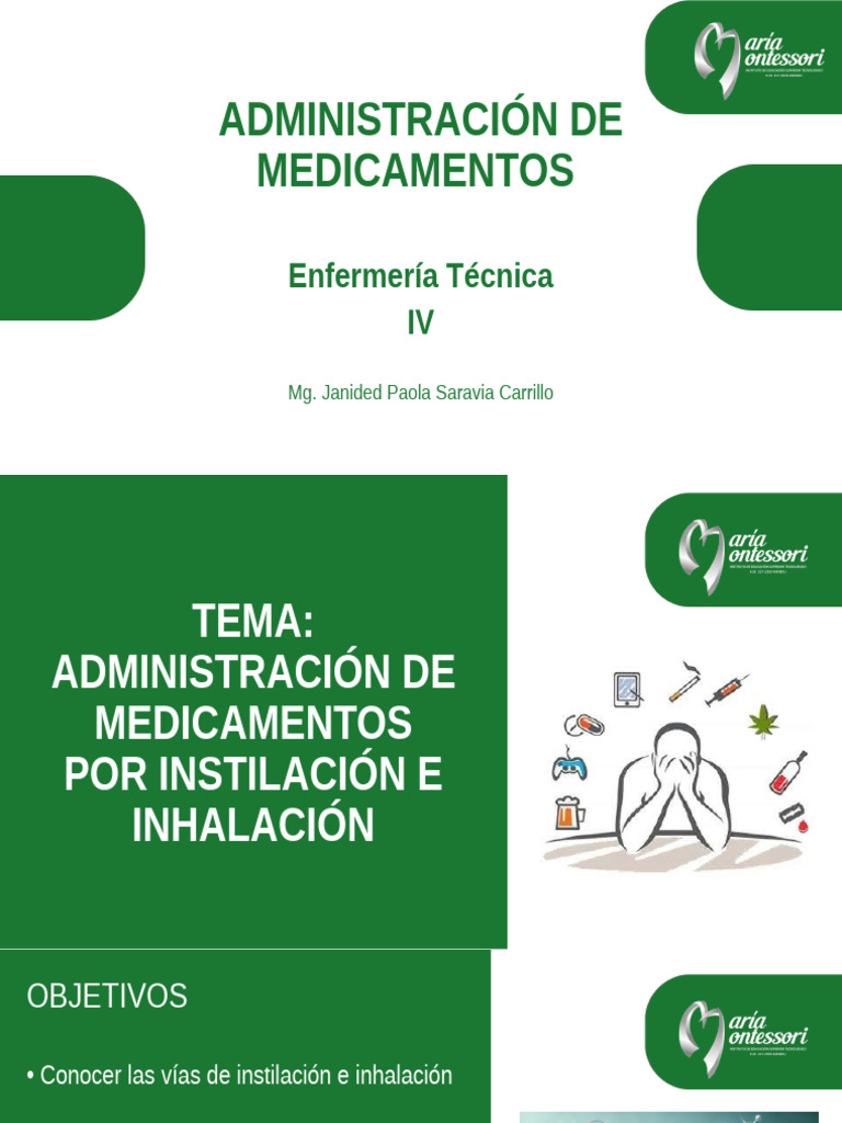 Administración de Medicamentos: Instilación e Inhalación | PDF ...