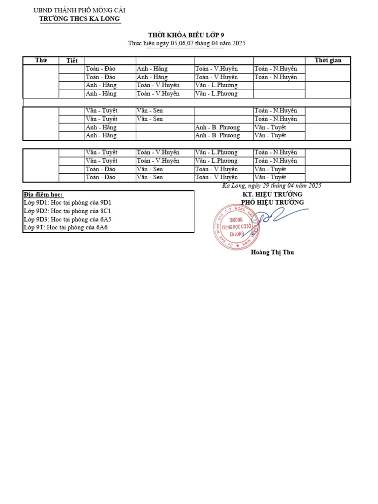 TKB L P 9 TH 234 Ngày 567 Tháng 5 Năm 2025.signed | PDF