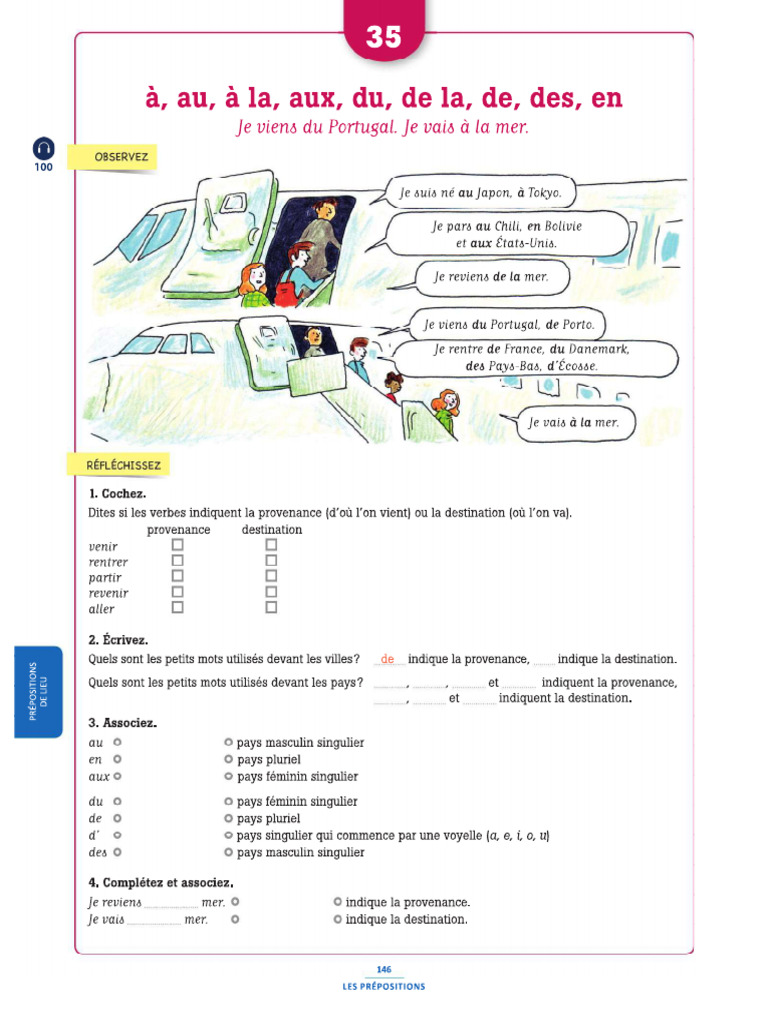 Exercices - Les Prépositions de Lieu | PDF