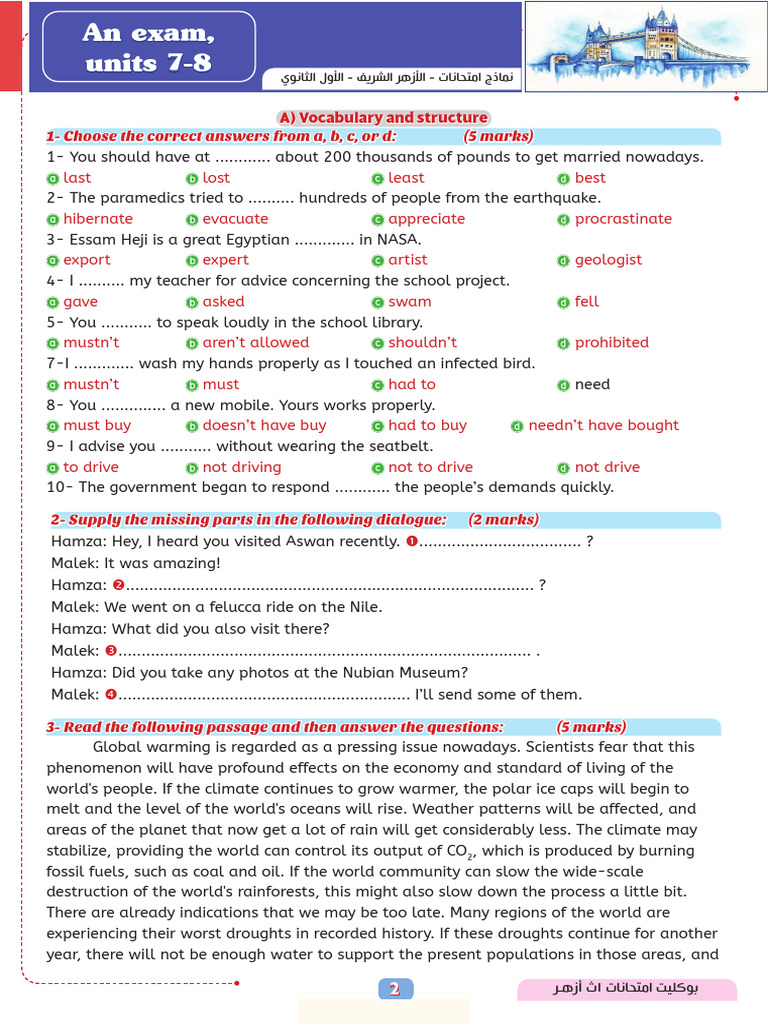 3 models - Azhar (darsenglizy.com موقع درس انجليزي) | PDF | Cost Of Living | Climate Change