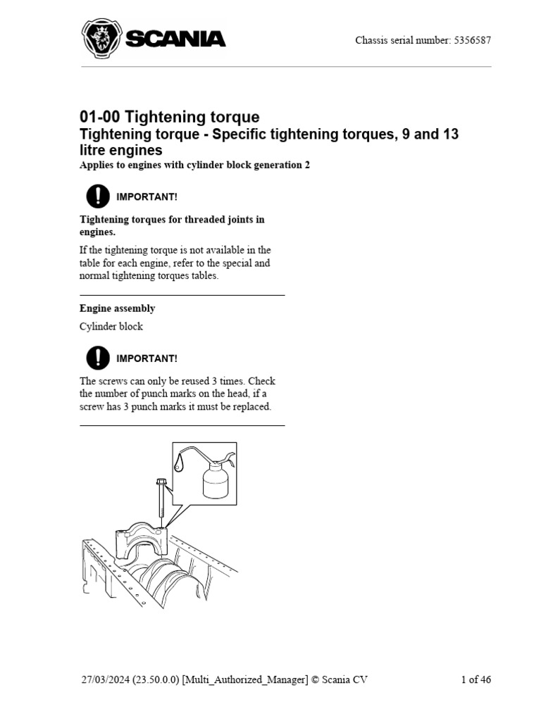 Engine Tightening Torque Specifications | PDF | Fuel Injection | Pump