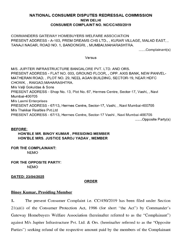 NCDRC Final Order | PDF