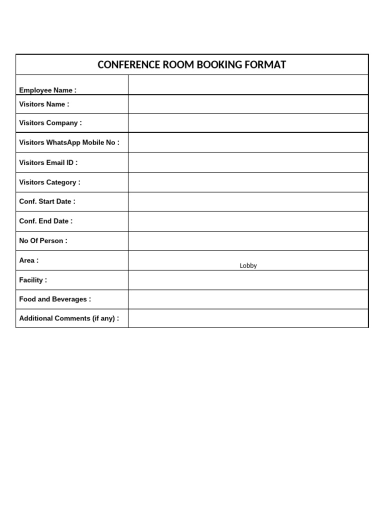 Conference Room Booking | PDF