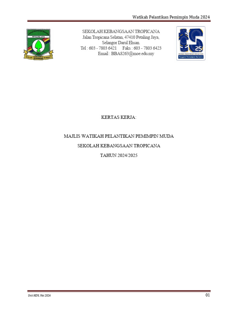 Kertas Kerja Watikah 2024 | PDF