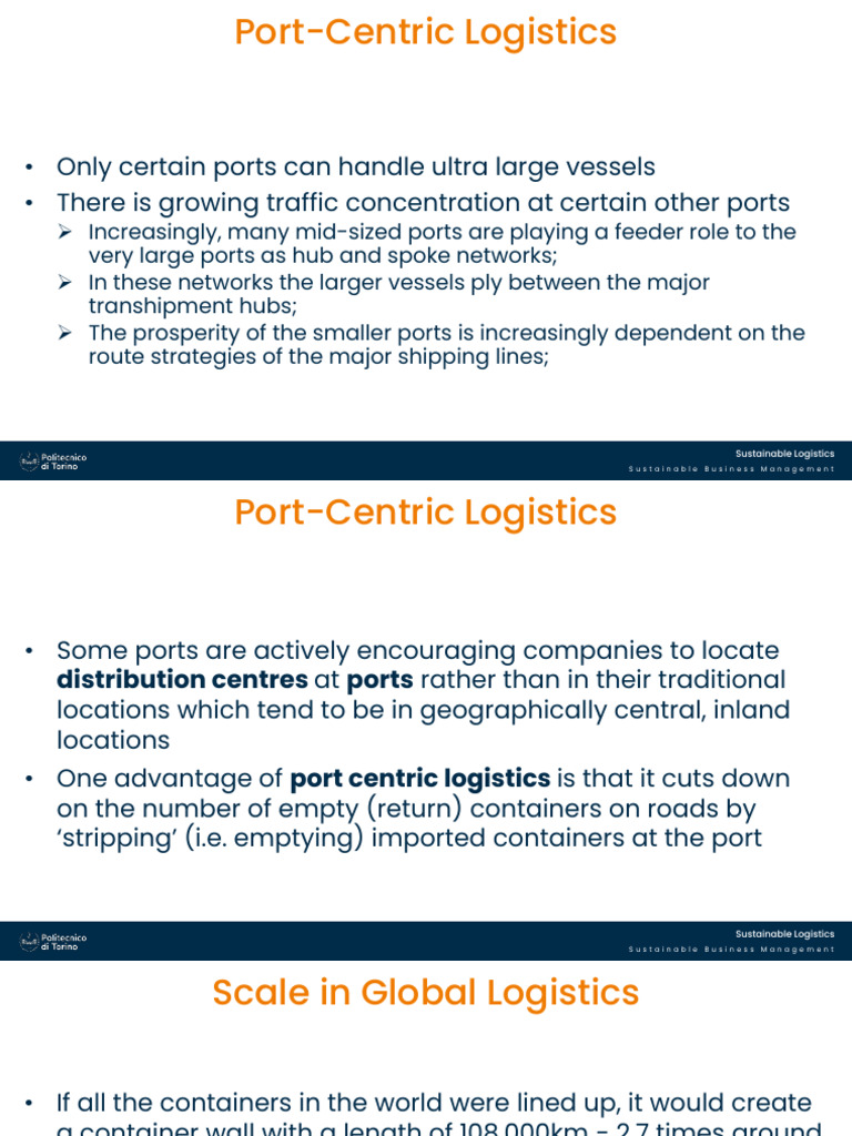 Sustainable Logistics Overview | PDF | Port | Sustainability