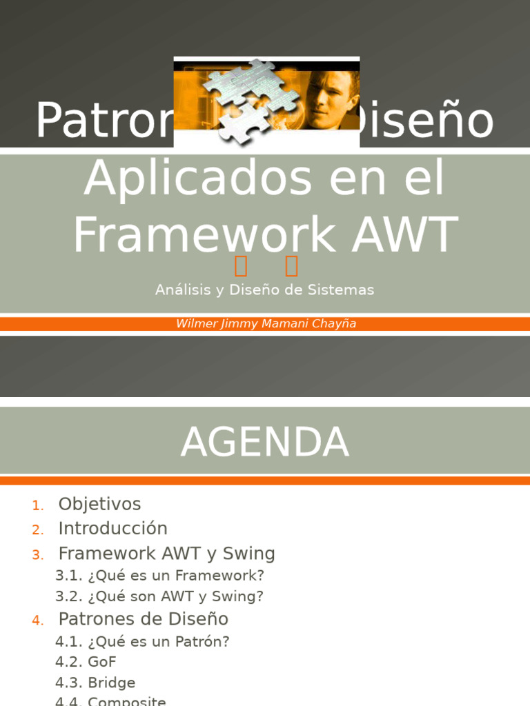 Patrones de Diseño Aplicados en El Framework AWT | PDF | Patrón de diseño de software | Java ...