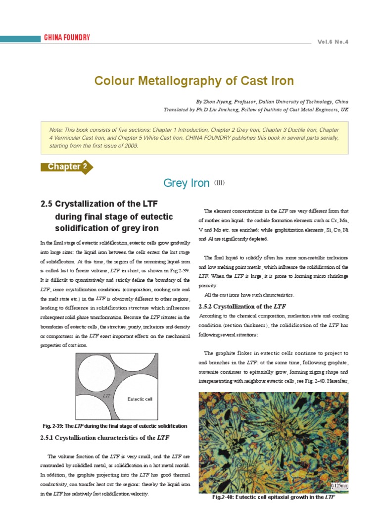 Colour Metallography of Cast Iron | PDF | Cast Iron | Casting ...