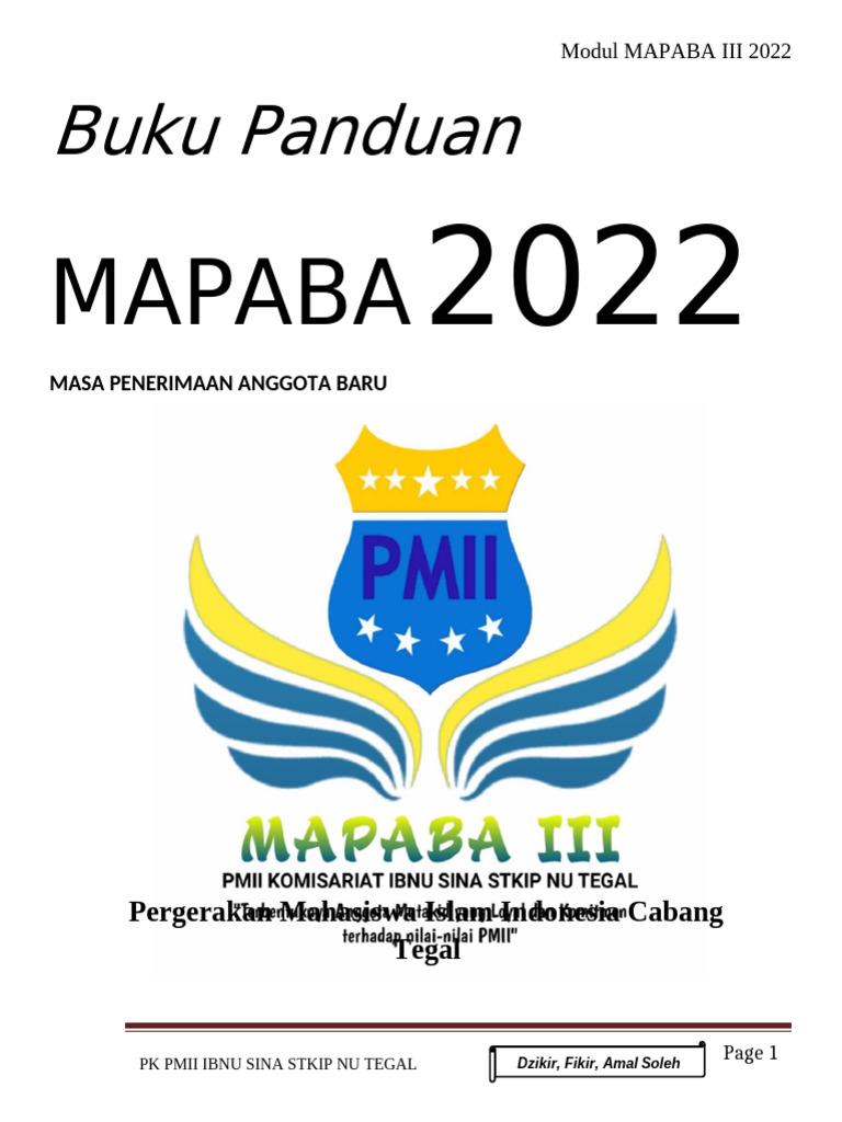 MODUL PMII STKIP 2022 | PDF