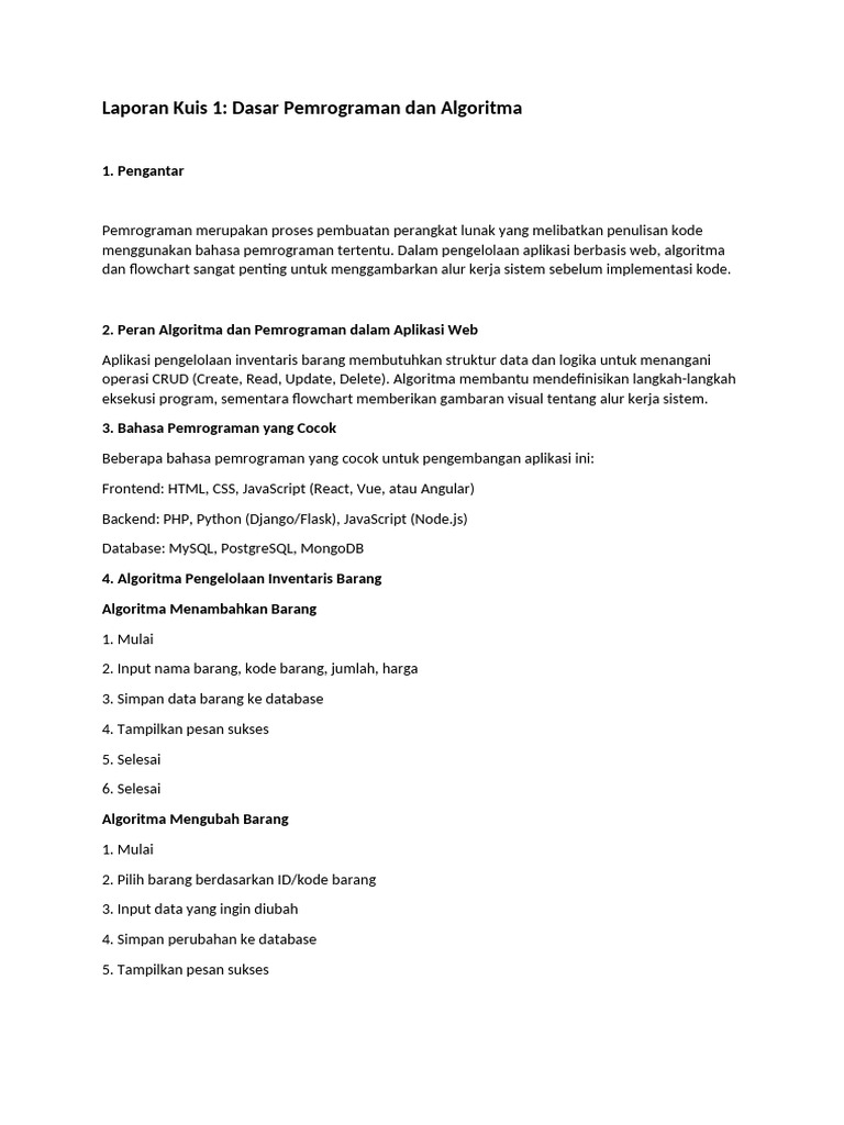 Dasar Pemrograman Data Barang M.Ma'ruf Safarudin | PDF