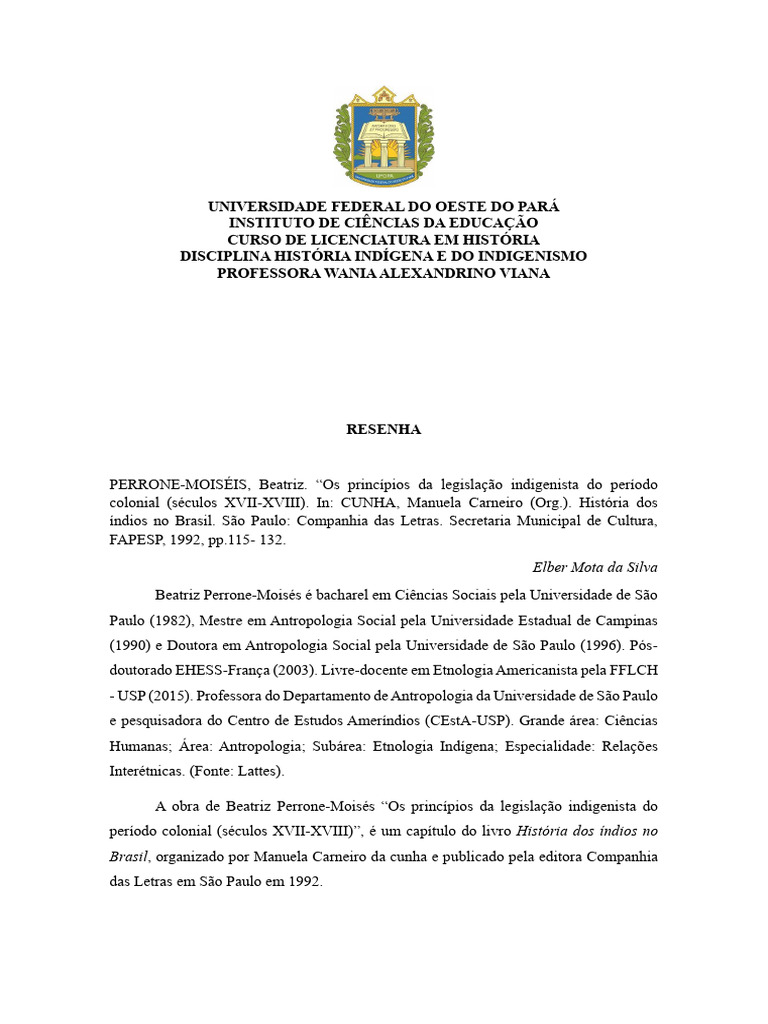 Legislação Indigenista Colonial no Brasil | PDF | Escravidão | Povos ...