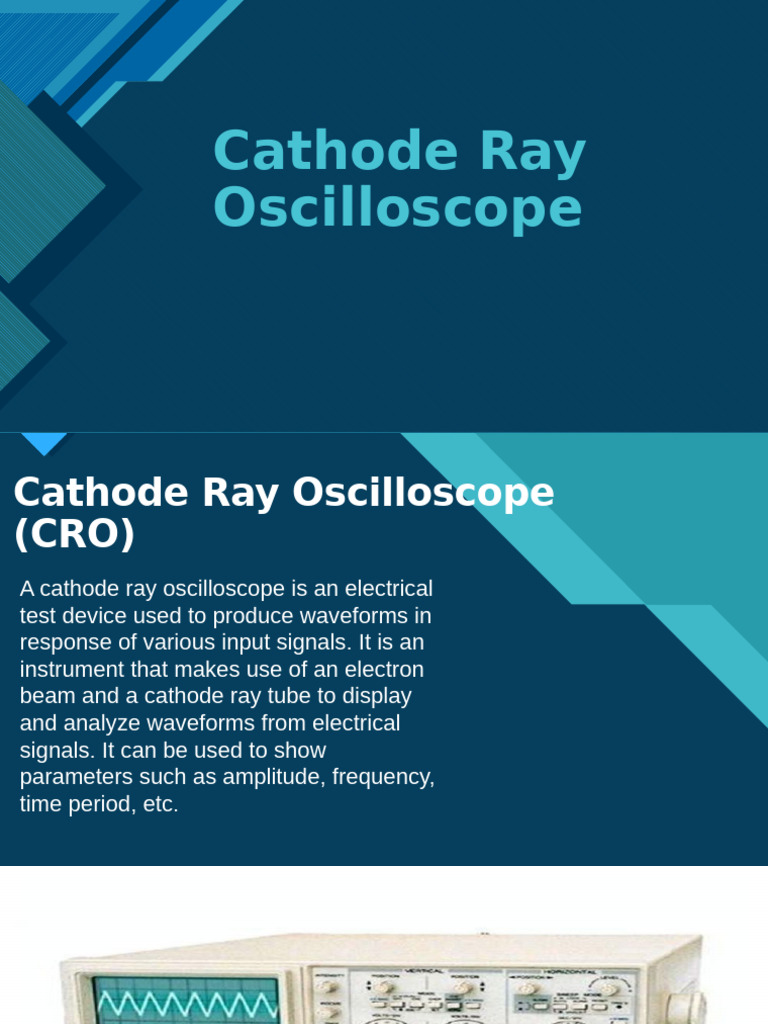 Cathode Ray Oscilloscope | PDF | Amplitude | Electricity