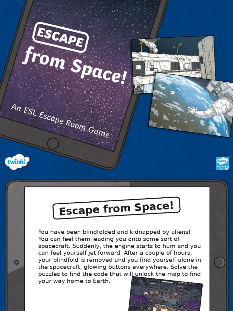 T e 1715527515 Esl Space Escape Room Teens b1 Ver 2 | PDF ...