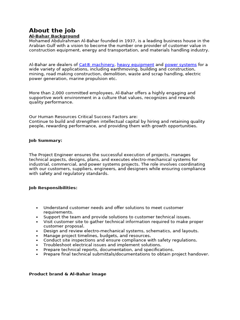 JD Project Electrical Engineer | PDF | Regulatory Compliance | Safety