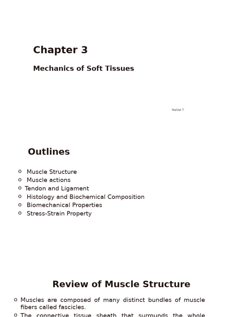Mechanics of Soft Tissue Muscles | PDF | Muscle Contraction | Tendon